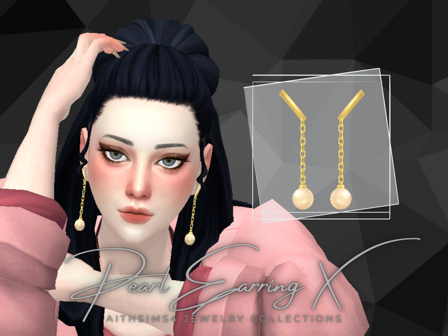 The Sims Resource | Pearl earring X