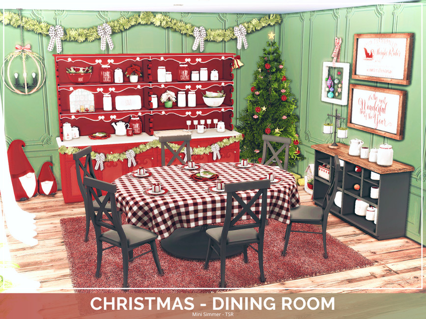 The Sims Resource - Christmas Dining room - TSR only CC