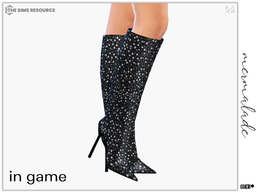 The Sims Resource - Stone Heeled Boot S82