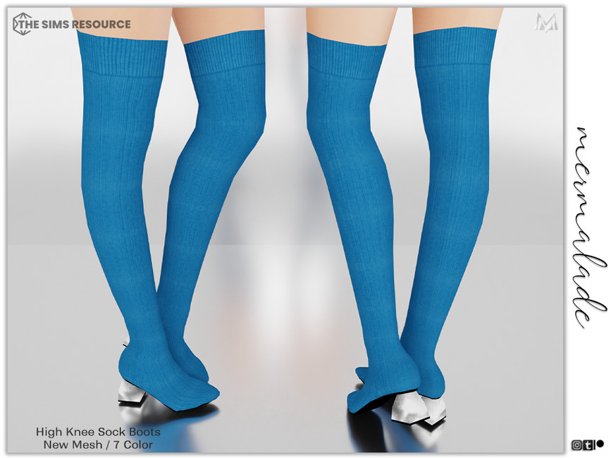 The Sims Resource - High Knee Sock Boots S88