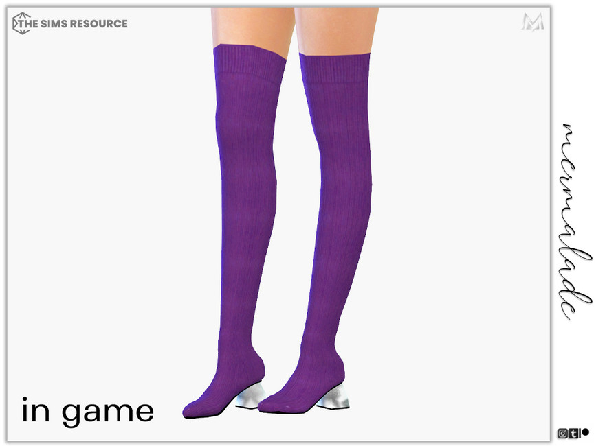 The Sims Resource - High Knee Sock Boots S88