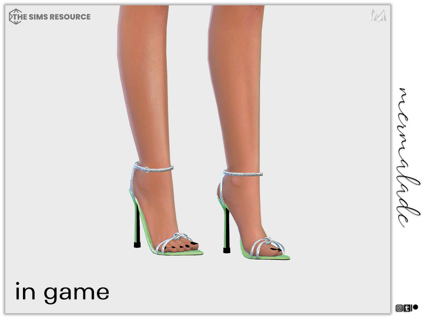 The Sims Resource - Diamond Stone Strap Heel S83