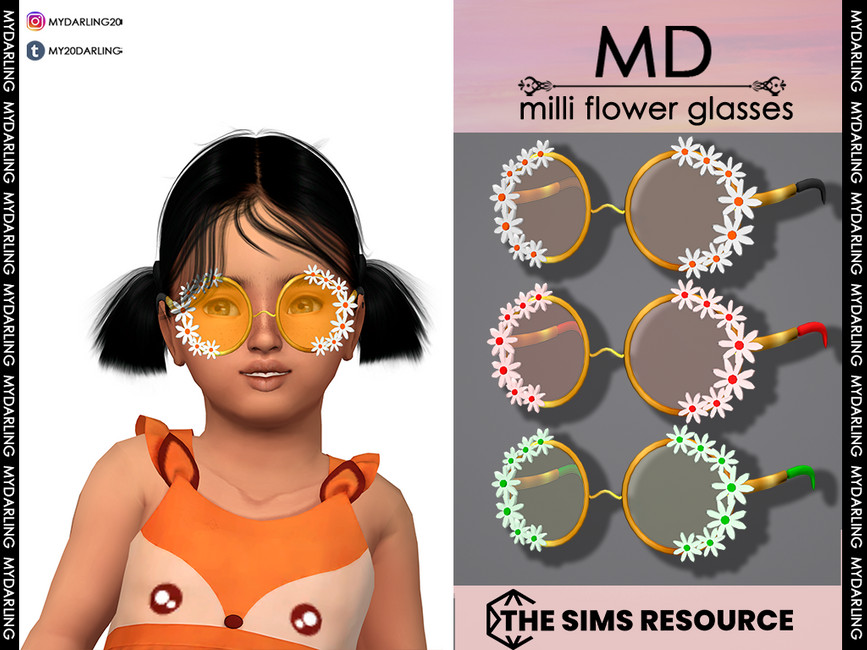 The Sims Resource - milli flower glasses Toddler