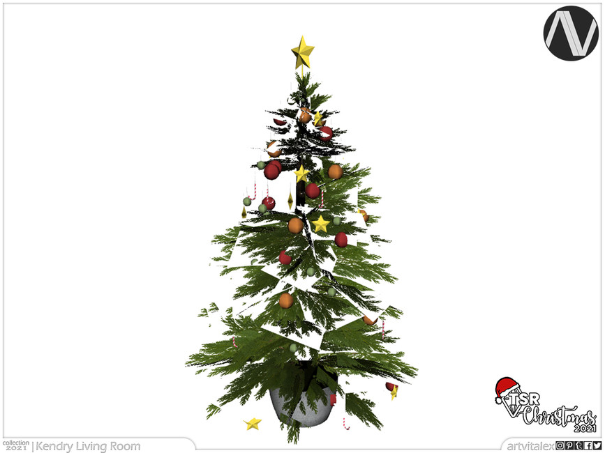 The Sims Resource - Kendry Christmas Tree Adorned