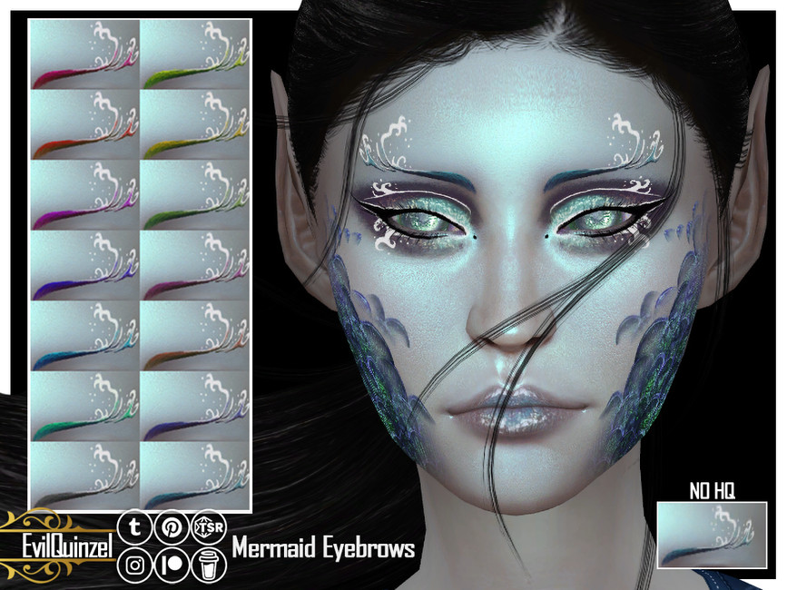 The Sims Resource - Mermaid Eyebrows