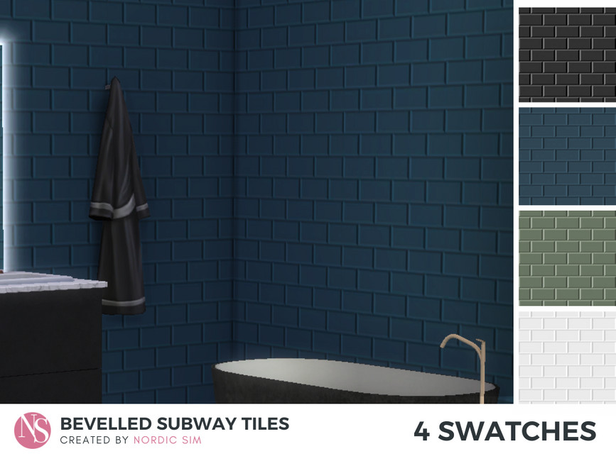 The Sims Resource - Bevelled subway tiles