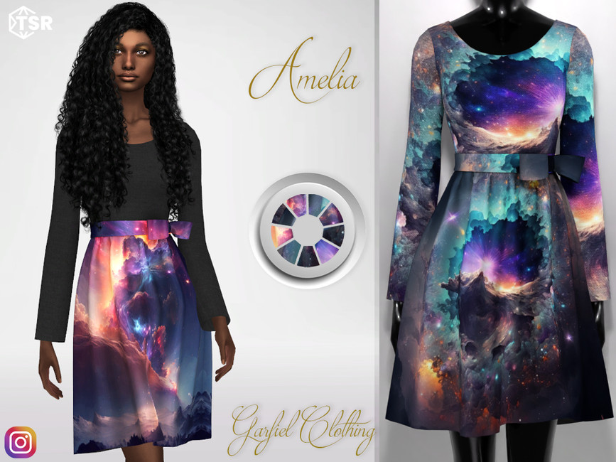The Sims Resource - Amelia - Star dress