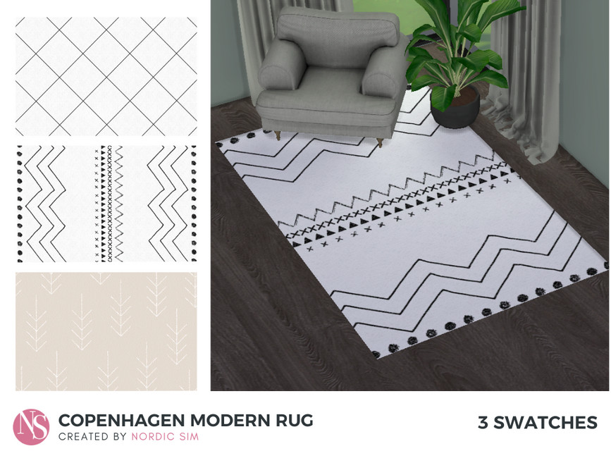 The Sims Resource - Copenhagen modern rug