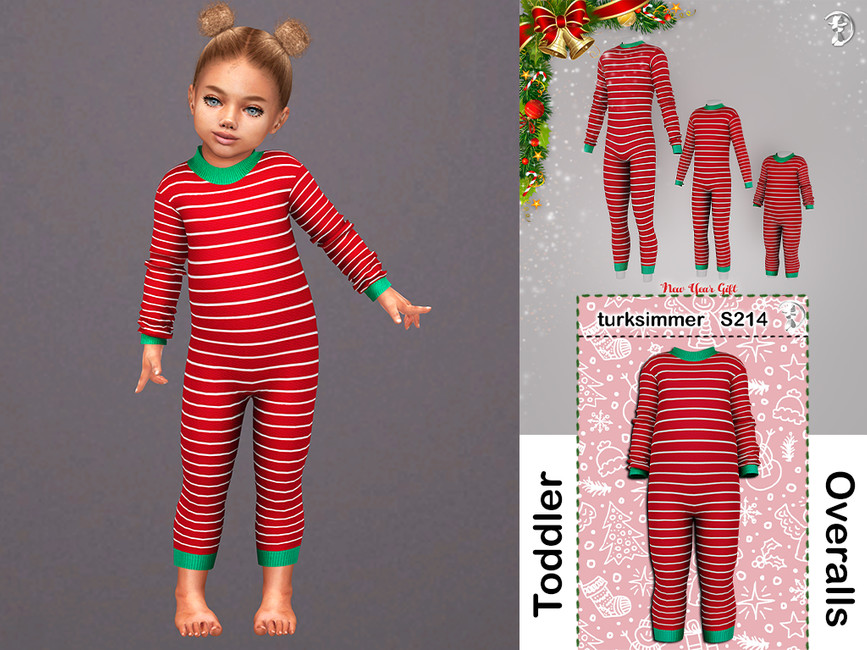 The Sims Resource - [PATREON] NEW YEAR GIFT - Toddler Overalls S214