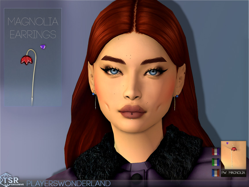 The Sims Resource - Magnolia Earrings