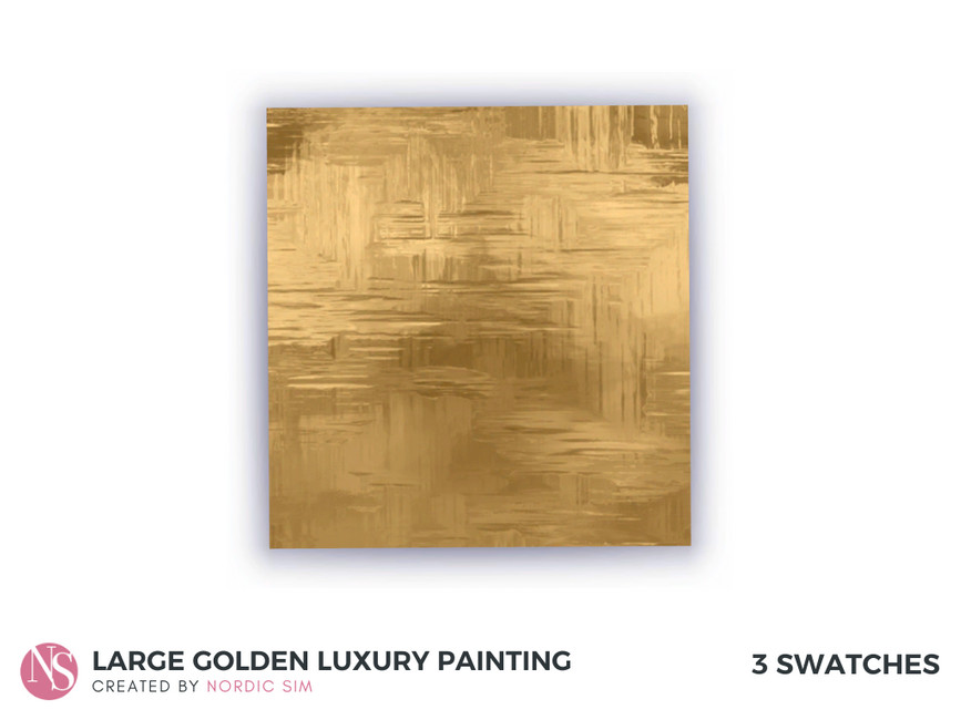 The Sims Resource - Large golden luxury painting