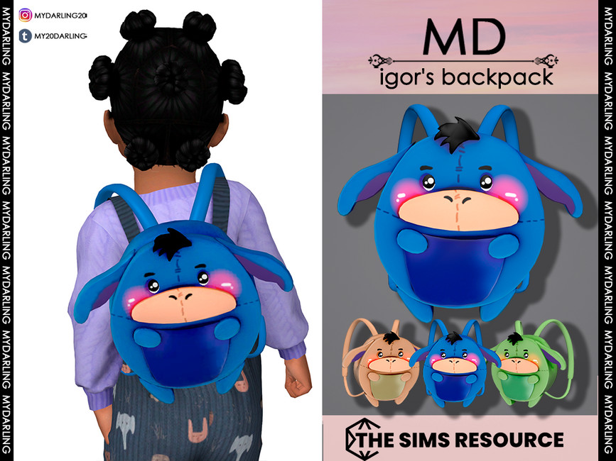 The Sims Resource - igor's backpack- Toddler