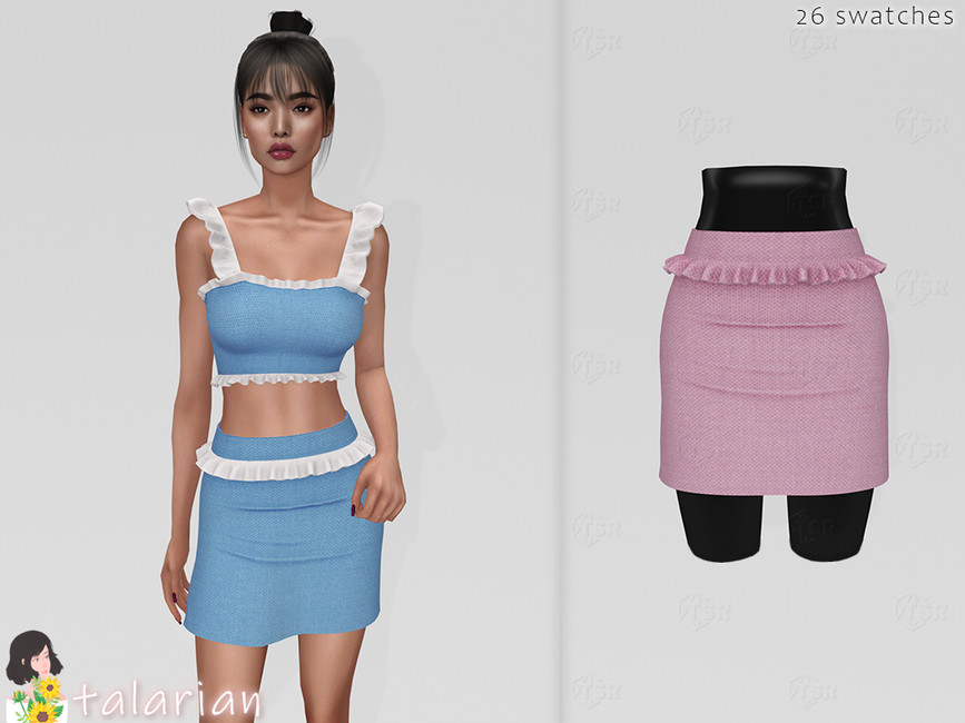 The Sims Resource - Summer ruffle skirt
