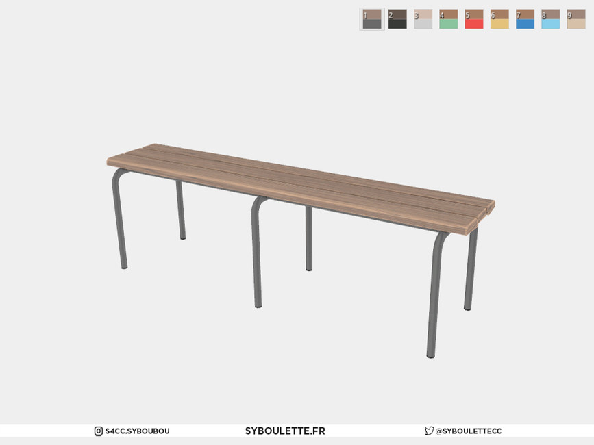 The Sims Resource - Highschool corridor - bench