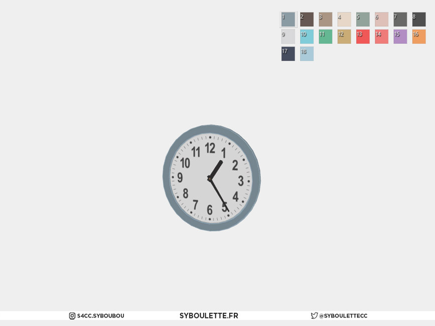 The Sims Resource - Highschool corridor - Corridor clock