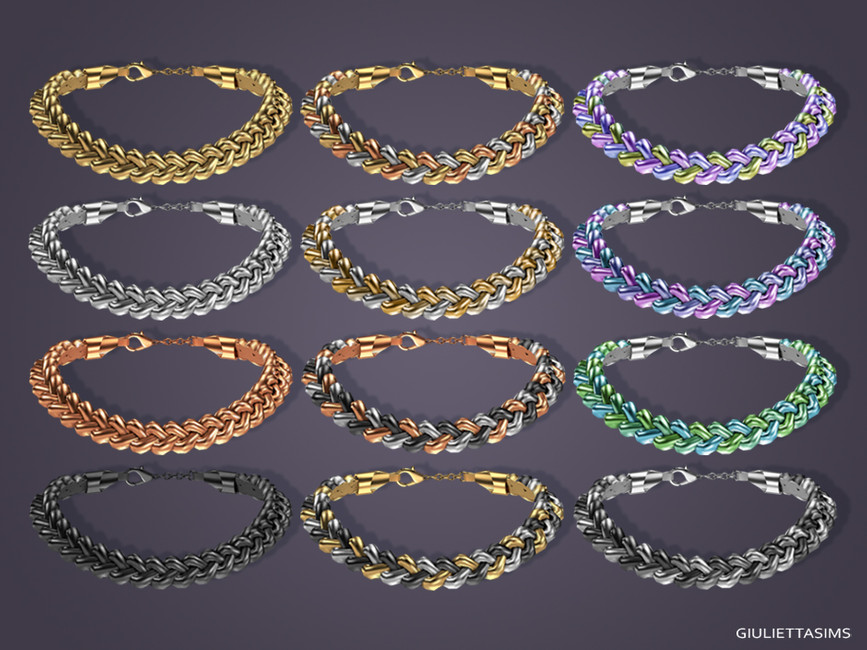 The Sims Resource - Braided Golden Choker