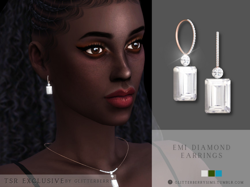 The Sims Resource - Emi Diamond Earrings