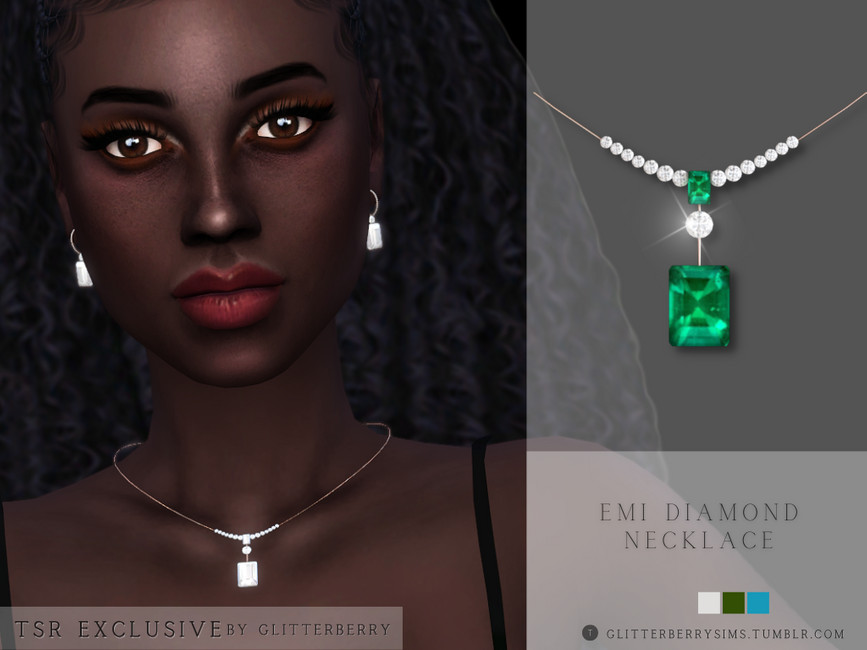 The Sims Resource - Emi Diamond Necklace