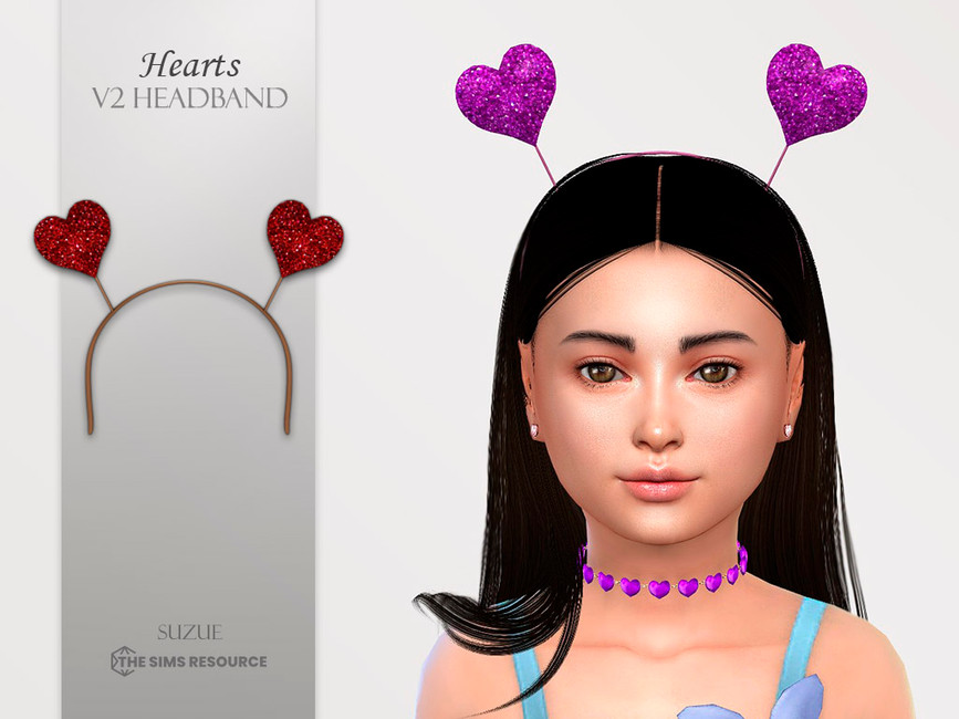 The Sims Resource - Hearts V2 Headband Child