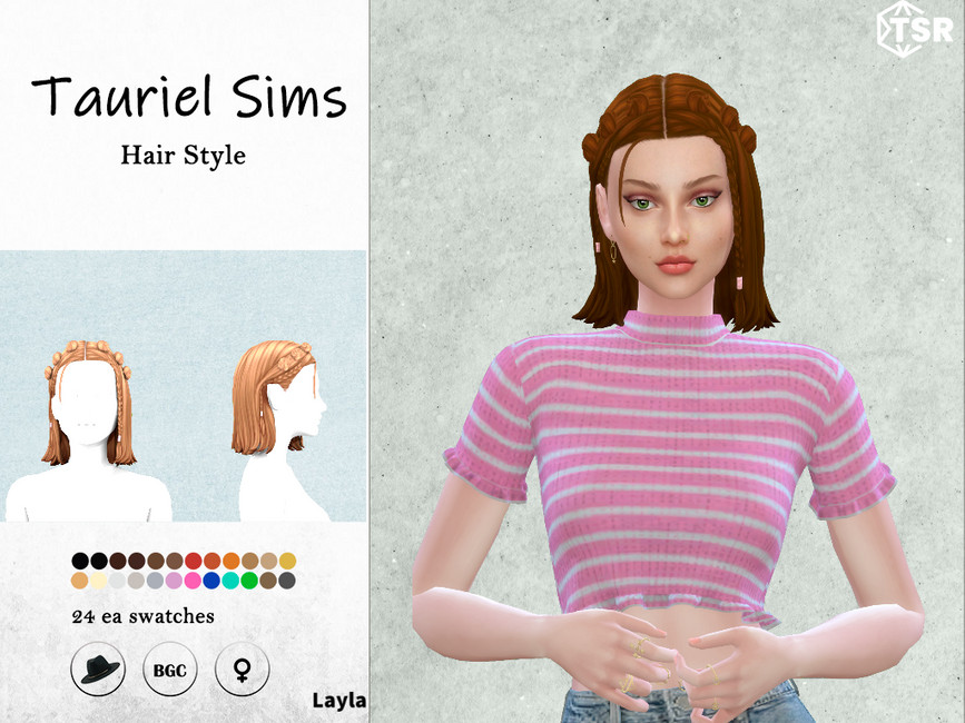 The Sims Resource - Layla-Hairstyle