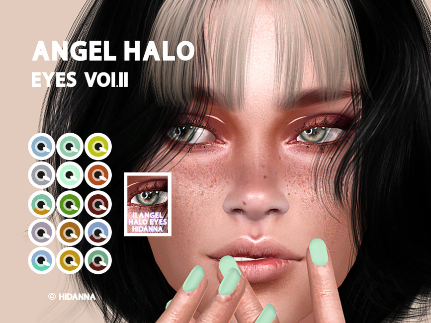 The Sims Resource - Angel Halo Eyes vol.ll (Face Paint) - HQ