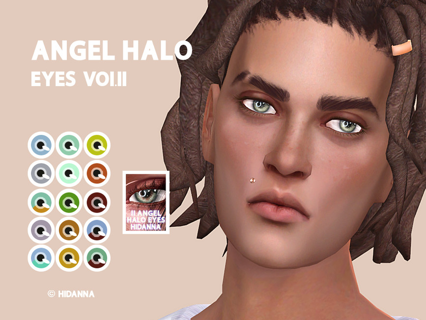 The Sims Resource - Angel Halo Eyes vol.ll (Face Paint) - HQ