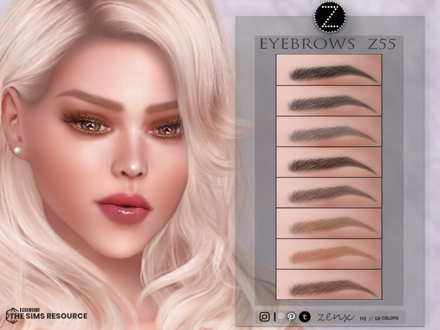 The Sims Resource - EYEBROWS Z55