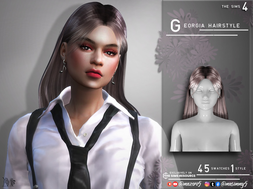 The Sims Resource - Georgia Hairstyle