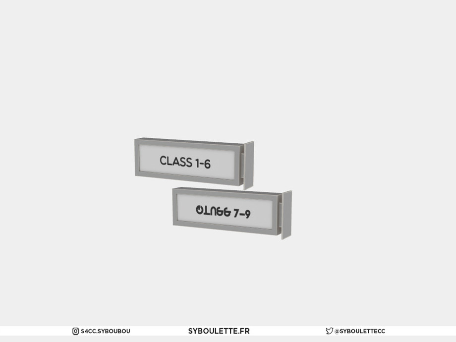 The Sims Resource | Highschool corridor - Classroom sign