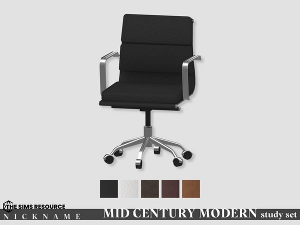 The Sims Resource | MID CENTURY MODERN study set_desk chair