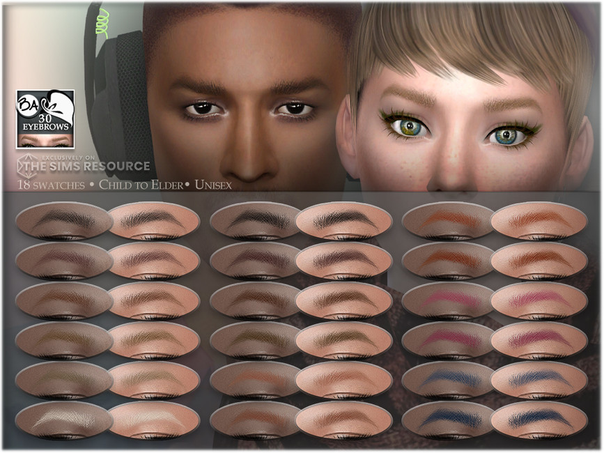 The Sims Resource - Eyebrows 30
