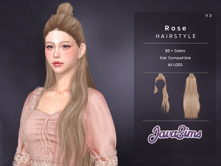 The Sims Resource - Rose - S3 (Hairstyle)
