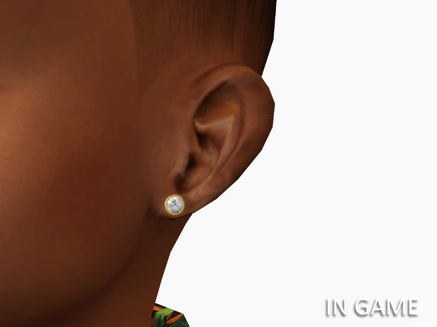The Sims Resource - Diamond Stud Earrings (toddlers)