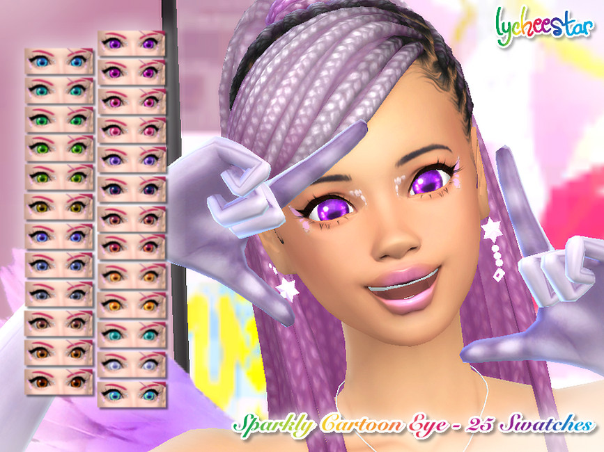The Sims Resource - Sparkly Cartoon Eyecolors