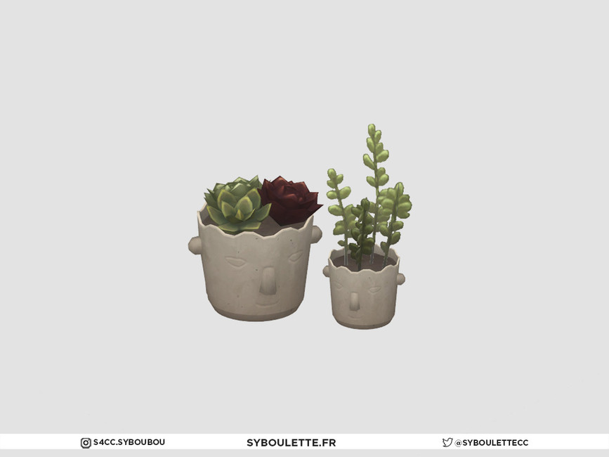 The Sims Resource - Astrid - Succulents pots