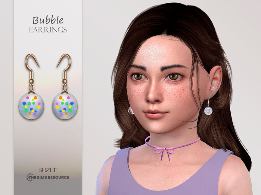 The Sims Resource - Bubble Earrings Child