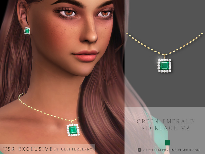 The Sims Resource - Emerald Necklace v2