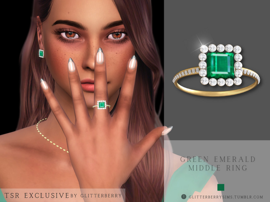The Sims Resource - Green Emerald Ring