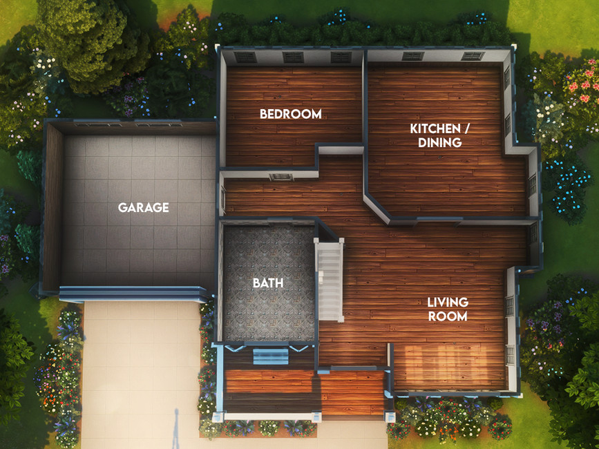 The Sims Resource - (Shell) Cobleigh Drive (TSR only CC)