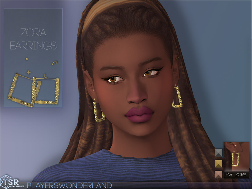 The Sims Resource - Zora Earrings