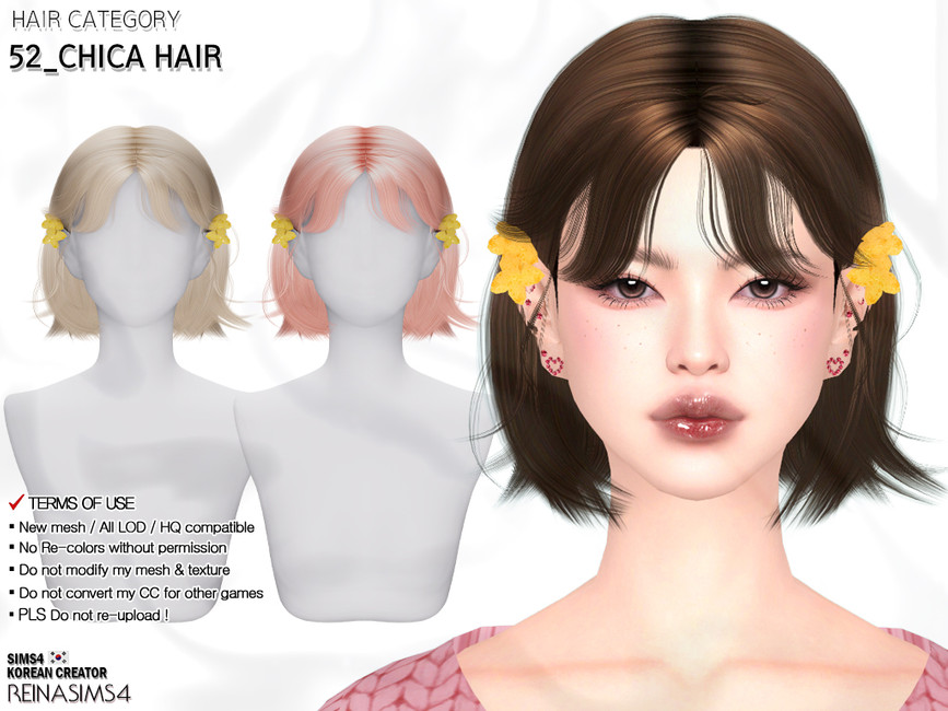 The Sims Resource - Chica hair