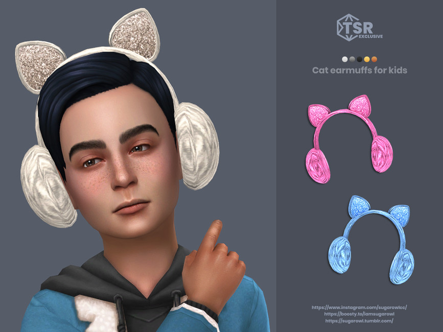 The Sims Resource - Cat earmuffs for kids