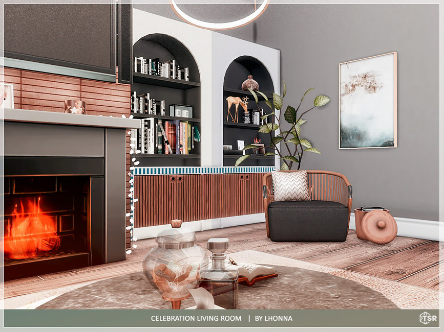 The Sims Resource - Celebration Living Room /TSR CC only/