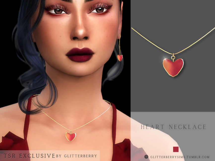 The Sims Resource - Heart Necklace