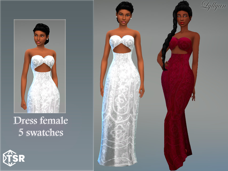 The Sims Resource - Dress female long Laura
