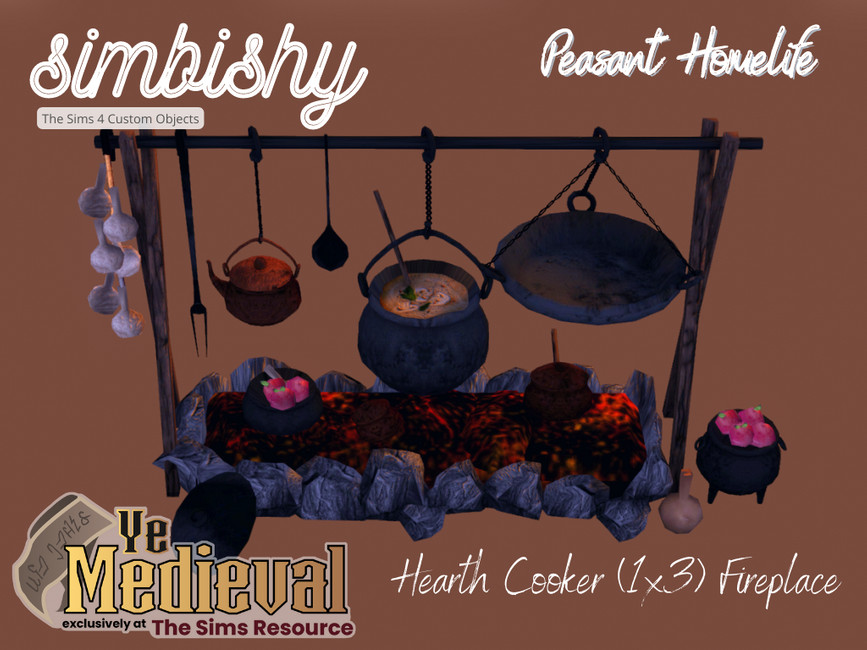 The Sims Resource - Ye Medieval - Peasant Homelife - Hearth (1 x 3 ...