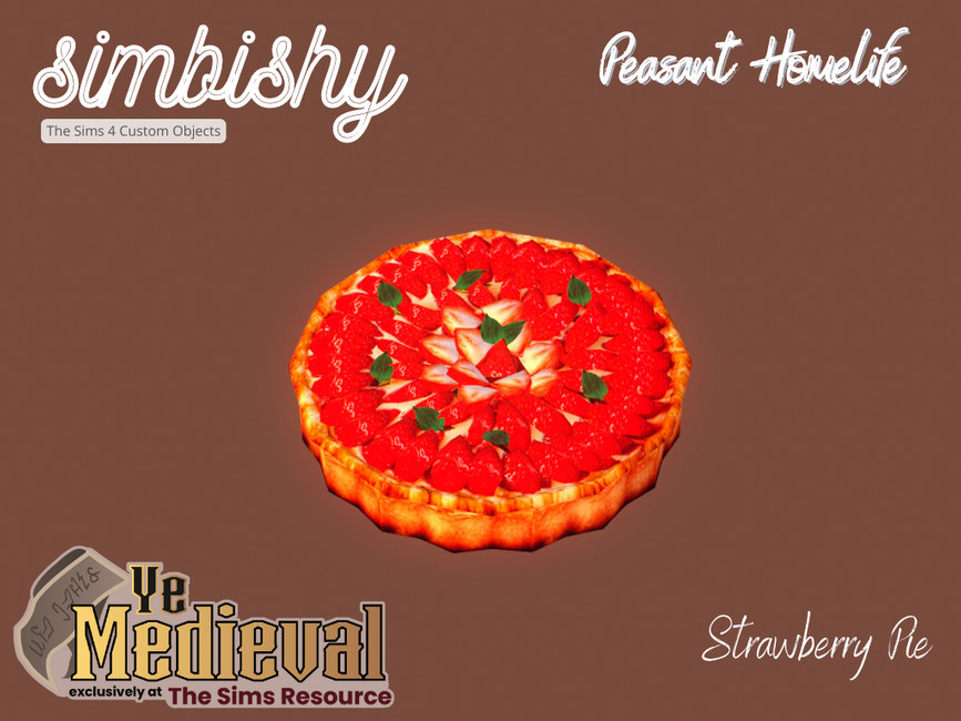 The Sims Resource - Ye Medieval - Peasant Homelife - Strawberry Pie