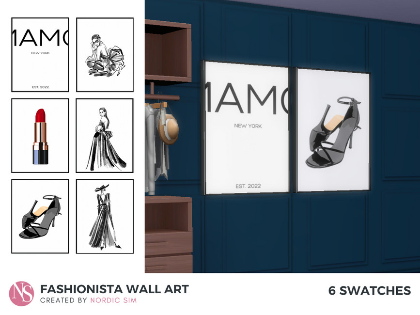 The Sims Resource - Fashionista wall art
