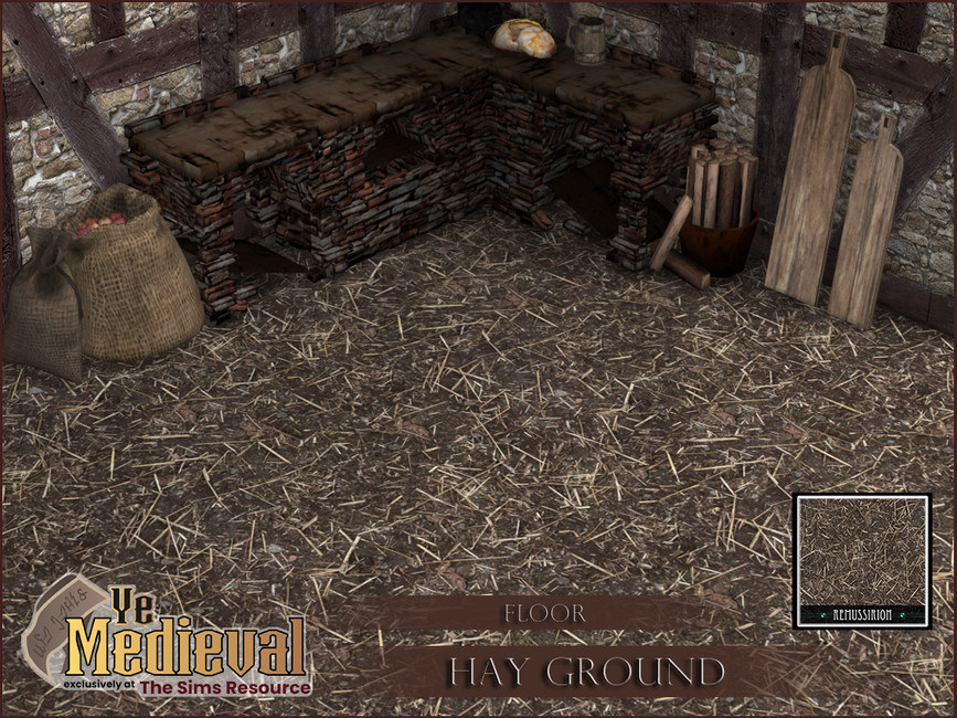 The Sims Resource - YeMedieval Hay Gound - Floor