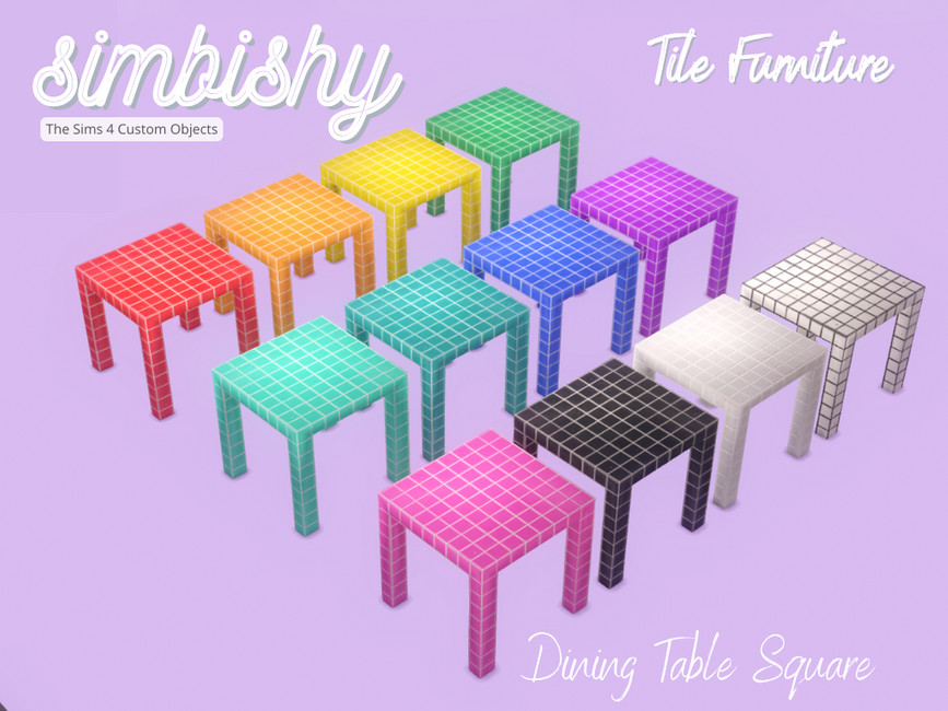 The Sims Resource - Tile - Dining Table Square